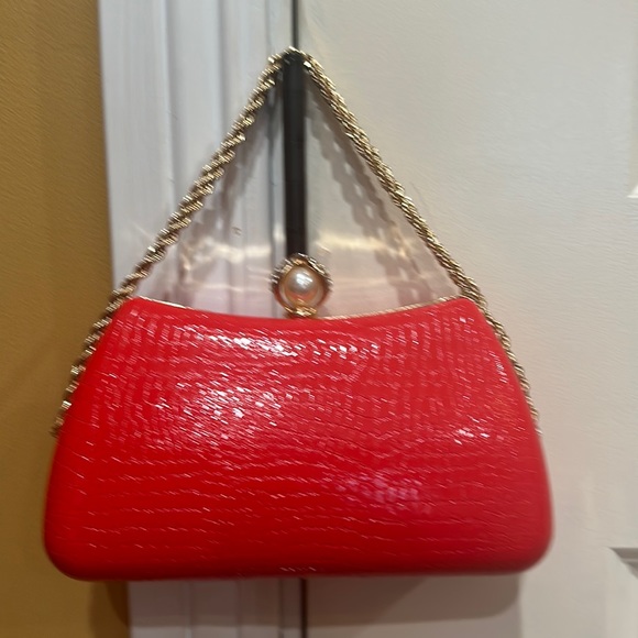 Bags | New Never Used Gorgeous Red Small Purse With Beautiful Chain I ...